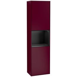 Villeroy & Boch Villeroy und Boch Finion Hochschrank F460PDHB 41,8x151,6x27cm, links, Regal Black matt lacquer, Peony Matt