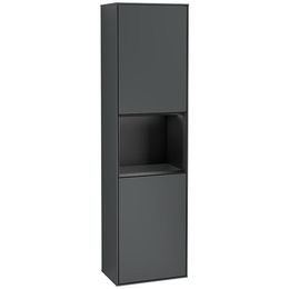 Villeroy & Boch Villeroy und Boch Finion Hochschrank F460PDHG 41,8x151,6x27cm, links, Regal Black Matt Lacquer, Midnight Blue Matt Lacquer