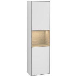 Villeroy & Boch Villeroy und Boch Finion Hochschrank F460PCMT 41,8x151,6x27cm, links, Regal Oak Venerr, White matt lacquer