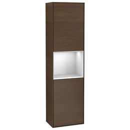 Villeroy & Boch Villeroy und Boch Finion Hochschrank F470MTGN 41,8x151,6x27cm, rechts, Regal White matt lacquer, Walnut veneer