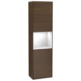 Villeroy & Boch Villeroy und Boch Finion Hochschrank F470GFGN 41,8x151,6x27cm, rechts, Regal Glossy white lacquer, Walnut veneer