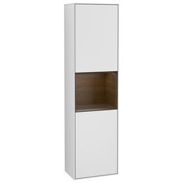 Villeroy & Boch Villeroy und Boch Finion Hochschrank F470GNMT 41,8x151,6x27cm, rechts, Regal Walnut veneer, White matt lacquer