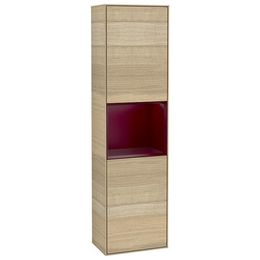 Villeroy & Boch Villeroy und Boch Finion Hochschrank F470HBPC 41,8x151,6x27cm, rechts, Regal Peony Matt Lacquer, Oak Veneer