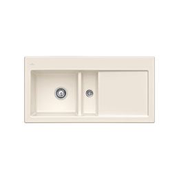 Villeroy & Boch Villeroy und Boch Subway Fl&auml;chenb&uuml;ndige Sp&uuml;le 67702FKR Becken links, mit Ablaufgarnitur und Excenterbet&auml;tigung, Crema