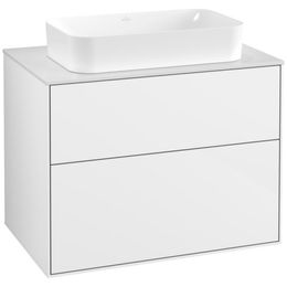 Villeroy & Boch Villeroy und Boch Finion Waschtischunterschrank G63100GF 80x60,3x50,1mm, Wandbeleuchtung, Glass White Matt, Glossy white lacquer