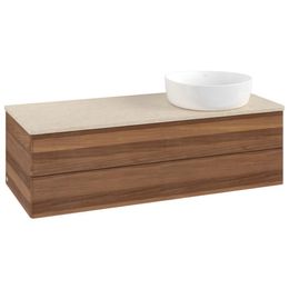 Villeroy & Boch Villeroy und Boch Antao Waschtisch-Unterschrank K23013HM 120x36x50cm, Waschbeckenplattenfarbe botticino, warm walnut