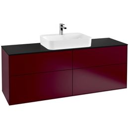 Villeroy & Boch Villeroy und Boch Finion Waschtischunterschrank G44200HB 160x60,3cm, Emotion, Abdeckplatte black matt, Peony Matt
