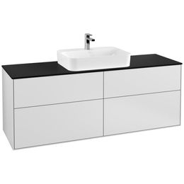 Villeroy & Boch Villeroy und Boch Finion Waschtischunterschrank G44200MT 160x60,3cm, Emotion, Abdeckplatte black matt, White matt lacquer