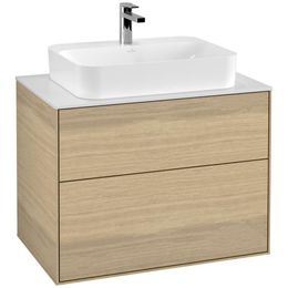 Villeroy & Boch Villeroy und Boch Finion Waschtischunterschrank G34100PC 80x60,3cm, Emotion, Abdeckplatte white matt, Oak Veneer