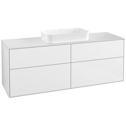 Villeroy & Boch Villeroy und Boch Finion Waschtischunterschrank F32100GF 160x60,3cm, Abdeckplatte white matt, Glossy white lacquer
