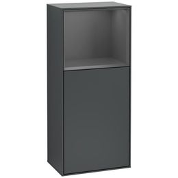 Villeroy & Boch Villeroy und Boch Finion Seitenschrank G500GKHG 41,8x93,6cm, links, Emotion, Regal oben Anthracite Matt, Midnight Blue Matt Lacquer