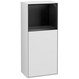 Villeroy & Boch Villeroy und Boch Finion Seitenschrank G500PDMT 41,8x93,6cm, links, Emotion, Regal oben Black matt, White matt lacquer
