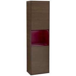 Villeroy & Boch Villeroy und Boch Finion Hochschrank G460HBGN 41,8x151,6cm, links, Emotion, Regal Peony Matt Lacquer, Walnut veneer