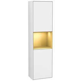 Villeroy & Boch Villeroy und Boch Finion Hochschrank G460HFGF 41,8x151,6cm, links, Emotion, Regal Gold Matt Lacquer, Glossy white lacquer