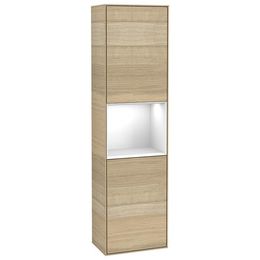 Villeroy & Boch Villeroy und Boch Finion Hochschrank F470GFPC 41,8x151,6x27cm, rechts, Regal Glossy White Lacquer, Oak Veneer