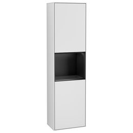 Villeroy & Boch Villeroy und Boch Finion Hochschrank F470PDMT 41,8x151,6x27cm, rechts, Regal Black matt lacquer, White matt lacquer