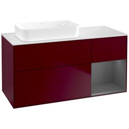 Villeroy & Boch Villeroy und Boch Finion Waschtischunterschrank G691GKHB 120x60,3x50,1cm, Regal rechts Anthracite matt, Peony Matt