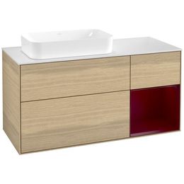 Villeroy & Boch Villeroy und Boch Finion Waschtischunterschrank G691HBPC 120x60,3x50,1cm, Regal rechts Peony, Oak Veneer