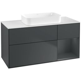 Villeroy & Boch Villeroy und Boch Finion Waschtischunterschrank G711HGHG 120x60,3x50,1cm, Regal rechts Midnight Blue Matt Lacquer, Midnight Blue Matt Lacquer