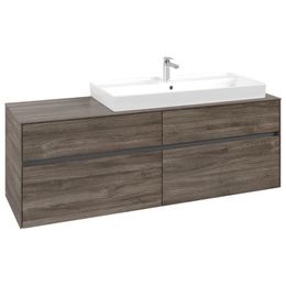 Villeroy & Boch Villeroy und Boch Collaro Waschtischunterschrank C03000RK 160x54,8x50cm, Waschtisch rechts, Stone Oak