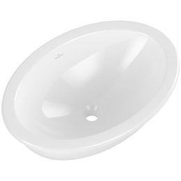Villeroy & Boch Villeroy und Boch Loop & friends Einbauwaschbecken 4A6301R1 oval, ohne Hahnlochbank, ohne &Uuml;berlauf, 66 x 47 cm, wei&szlig; C-plus