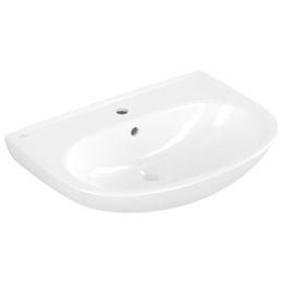 Villeroy & Boch Villeroy und Boch O.novo Waschtisch 4A406501 65x48cm, oval, Hahnloch mit &Uuml;berlauf, wei&szlig;