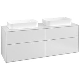 Villeroy & Boch Villeroy und Boch Finion Waschtischunterschrank F72100MT 160x60,3x50,1cm, Glass White Matt, White matt lacquer