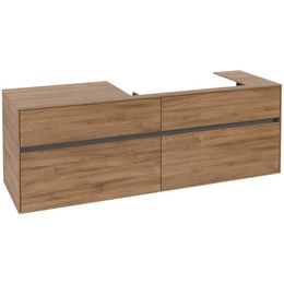 Villeroy & Boch Villeroy und Boch Collaro Waschtischunterschrank C02700RH 160x54,8x50cm, Waschtisch rechts, Kansas Oak
