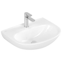 Villeroy & Boch Villeroy und Boch O.novo Waschtisch 4A4056R1 55x44cm, oval, Hahnloch ohne &Uuml;berlauf, wei&szlig; C-plus
