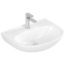 Villeroy & Boch Villeroy und Boch O.novo Waschtisch 4A405601 55x44cm, oval, Hahnloch ohne &Uuml;berlauf, wei&szlig;