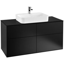 Villeroy & Boch Villeroy und Boch Finion Waschtischunterschrank G38200PD 120x60,3cm, Emotion, Abdeckplatte black matt, Black matt lacquer