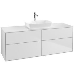 Villeroy & Boch Villeroy und Boch Finion Waschtischunterschrank F85100MT 160x60,3cm, Abdeckplatte white matt, White matt lacquer