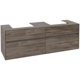 Villeroy & Boch Villeroy und Boch Collaro Waschtischunterschrank C02100RK 160x54,8x50cm, f&uuml;r 2 Waschtische, Stone Oak