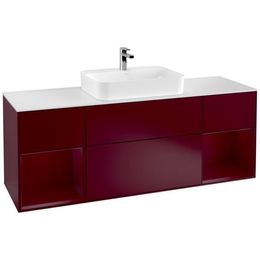 Villeroy & Boch Villeroy und Boch Finion Waschtischunterschrank G451HBHB 160cm, Abdeckplatte white matt, Emotion, Regale Peony matt lacquer, Peony Matt