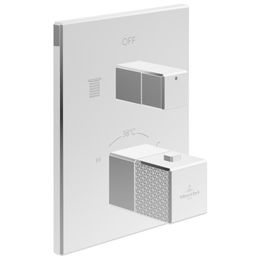 Villeroy & Boch Villeroy und Boch Mettlach Fertigmontageset TVS12600300061 Unterputz-Thermostat mit Zweiwege-Mengenregulierung, chrom