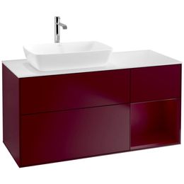 Villeroy & Boch Villeroy und Boch Finion Waschtischunterschrank F811HBHB 120cm, Abdeckplatte white matt, Regale Peony matt lacquer, Peony Matt