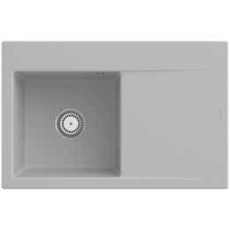 Villeroy & Boch Villeroy und Boch Subway Style 45 Flat Einbausp&uuml;le 334801SM links, mit Ablaufgarnitur, Handbet&auml;tigung, steam CeramicPlus, 78 x 51 cm