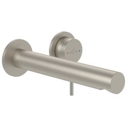 Villeroy & Boch Villeroy und Boch Loop + Friends Fertigmontageset TVZ10601000064 Unterputz-Zweiloch-Einhebel-Waschtischmischer, ohne Ablaufgarnitur, Wandmontage, brushed nickel black