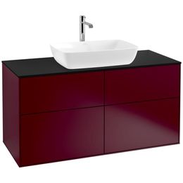 Villeroy & Boch Villeroy und Boch Finion Waschtischunterschrank F79200HB 120x60,3cm, Abdeckplatte black matt, Peony Matt