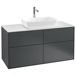 Villeroy & Boch Villeroy und Boch Finion Waschtischunterschrank G79100HG 120x60,3cm, Emotion, Abdeckplatte white matt, Midnight Blue Matt Lacquer