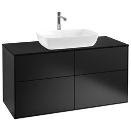 Villeroy & Boch Villeroy und Boch Finion Waschtischunterschrank G79200PD 120x60,3cm, Emotion, Abdeckplatte black matt, Black matt lacquer