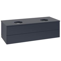 Villeroy & Boch Villeroy und Boch Antao Waschtisch-Unterschrank L24010HG mit Beleuchtung, 120x36x50cm, Waschbeckenplattenfarbe Lack, midnight blue matt lacquer