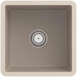 Villeroy & Boch Villeroy und Boch Unterbausp&uuml;le 332501AM mit Ablaufgarnitur und Handbet&auml;tigung, Almond