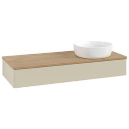 Villeroy & Boch Villeroy und Boch Antao Waschtisch-Unterschrank K12011HJ 120x19x50cm, Waschbeckenplattenfarbe honey oak, silk grey matt lacquer