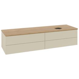 Villeroy & Boch Villeroy und Boch Antao Waschtisch-Unterschrank K27011HJ 160x36x50cm, Waschbeckenplattenfarbe honey oak, silk grey matt lacquer