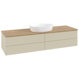 Villeroy & Boch Villeroy und Boch Antao Waschtisch-Unterschrank K25011HJ 160x36x50cm, Waschbeckenplattenfarbe honey oak, silk grey matt lacquer