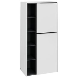 Villeroy & Boch Villeroy und Boch Subway 3.0 Mittelschrank C59901VF 57,4x120x36,2cm, Schanier rechts/Griff Volcano black, pure white