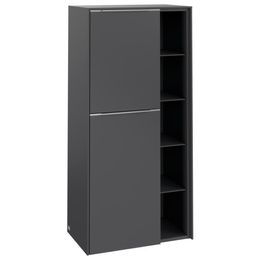 Villeroy & Boch Villeroy und Boch Subway 3.0 Mittelschrank C59800VR 57,4x120x36,2cm, Schanier links/Griff Aluminium gl&auml;nzend, graphite