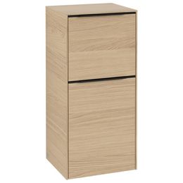Villeroy & Boch Villeroy und Boch Subway 3.0 Seitenschrank C59401VJ 40x86x36,2cm, Schanier links/Griff Volcano black, nordic oak