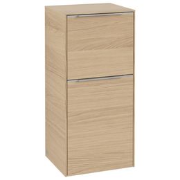 Villeroy & Boch Villeroy und Boch Subway 3.0 Seitenschrank C59500VJ 40x86x36,2cm, Schanier rechts/Griff Aluminium gl&auml;nzend, nordic oak